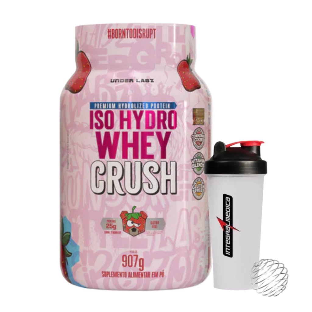 Iso Hydro - Whey Crush - 907g - Under Labz + Coqueteleira ...