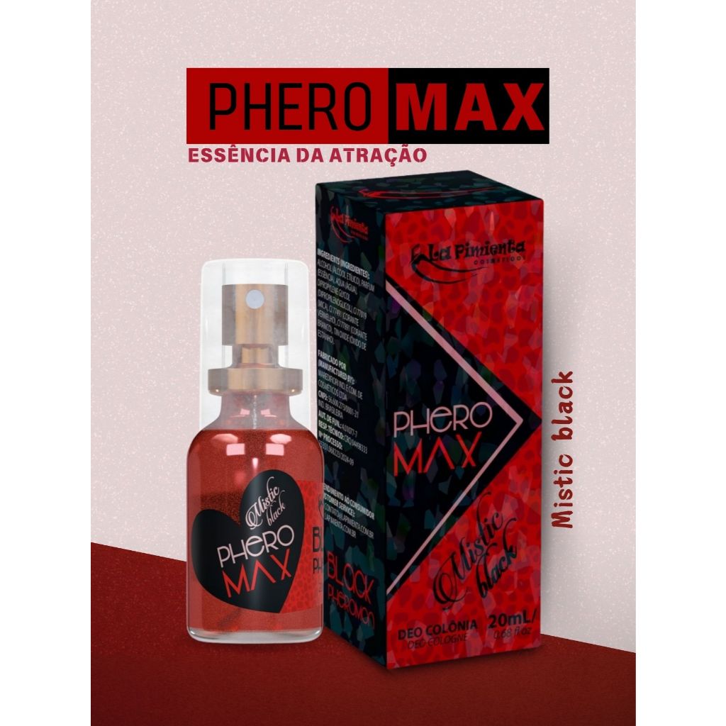 Perfume Feminino Afrodisíaco Phero-Max Mistic Black 20ml Sedução e ...
