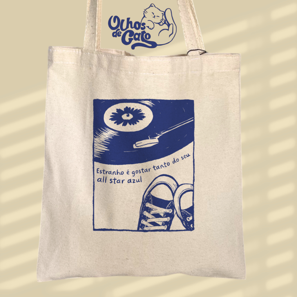 ECOBAG ALL STAR AZUL (ESTRANHO É GOSTAR TANTO DO SEU ALL STAR AZUL) | Shopee Brasil