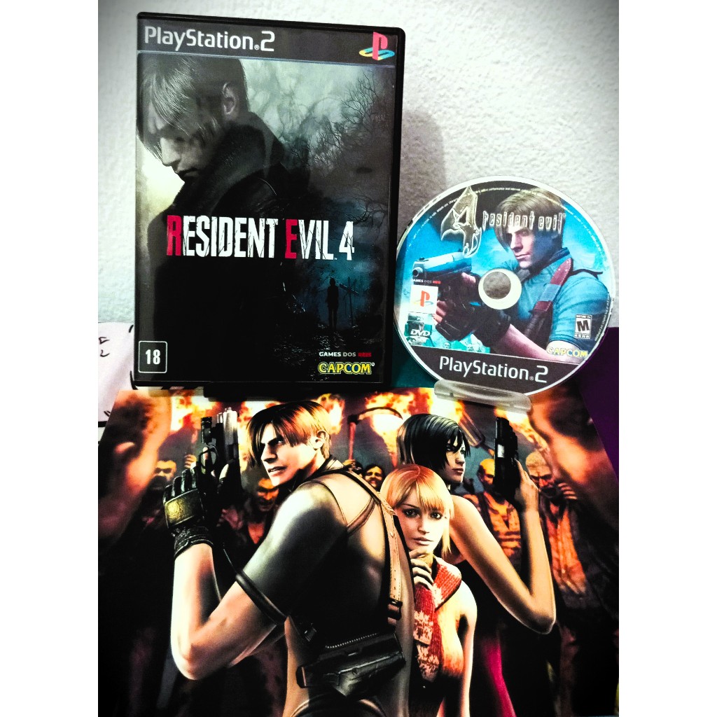 Jogo Resident Evil 4 Dublado em Português PT-BR para Play 2 Mídia Física | Shopee Brasil