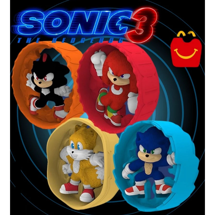 Bonecos Sonic 3 O Filme Lacrados - McDonald's | Shopee Brasil