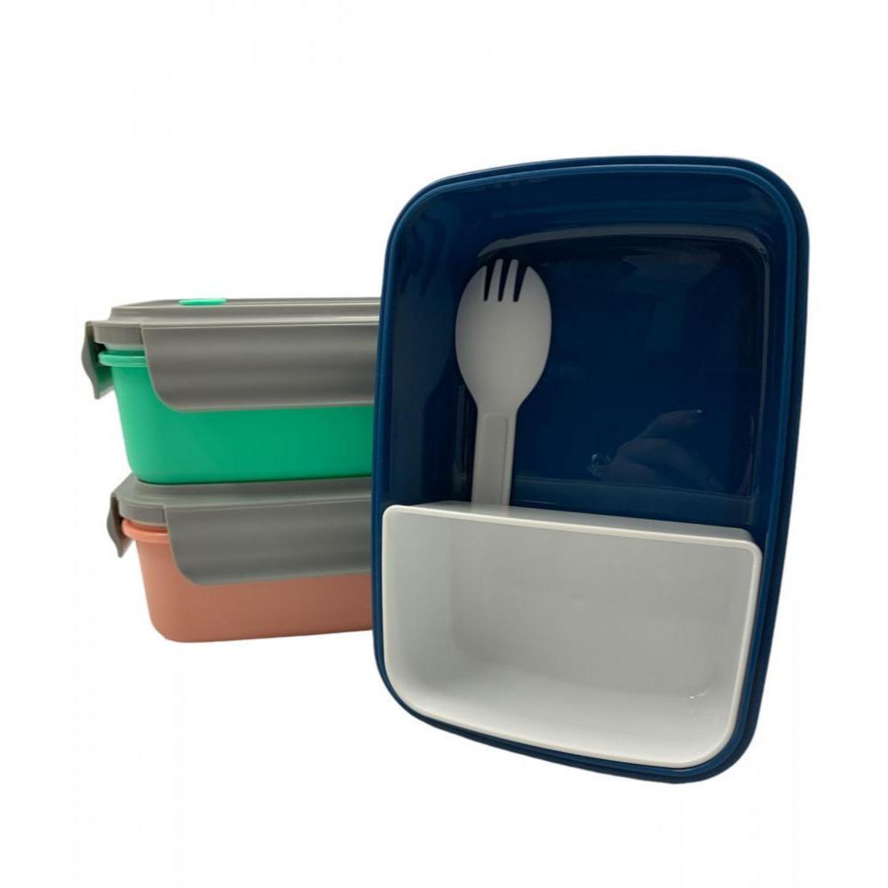 Vasilha de Plástico Tipo Marmita com Divisória e Garfo | Shopee Brasil