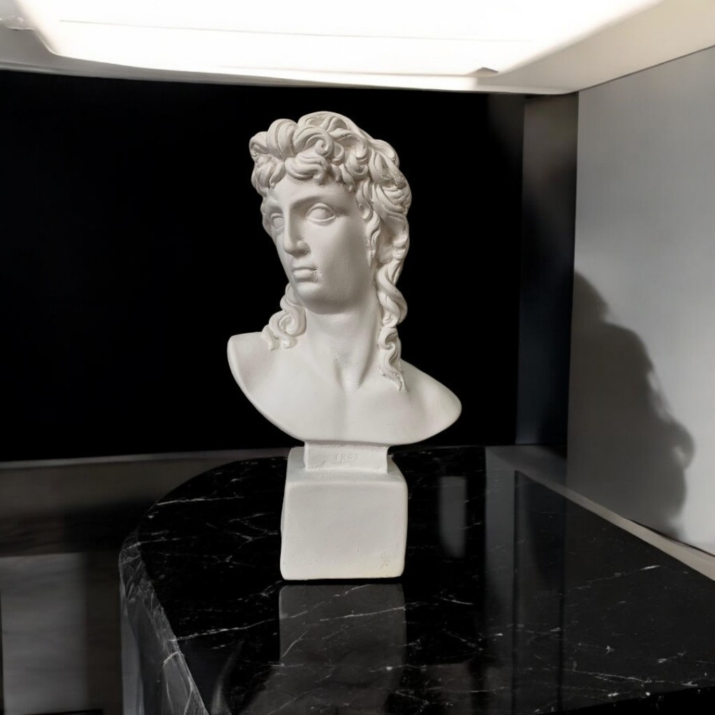 Escultura Estátua Romana Busto Deus Grego Eros 33 Cm Luxo | Shopee Brasil