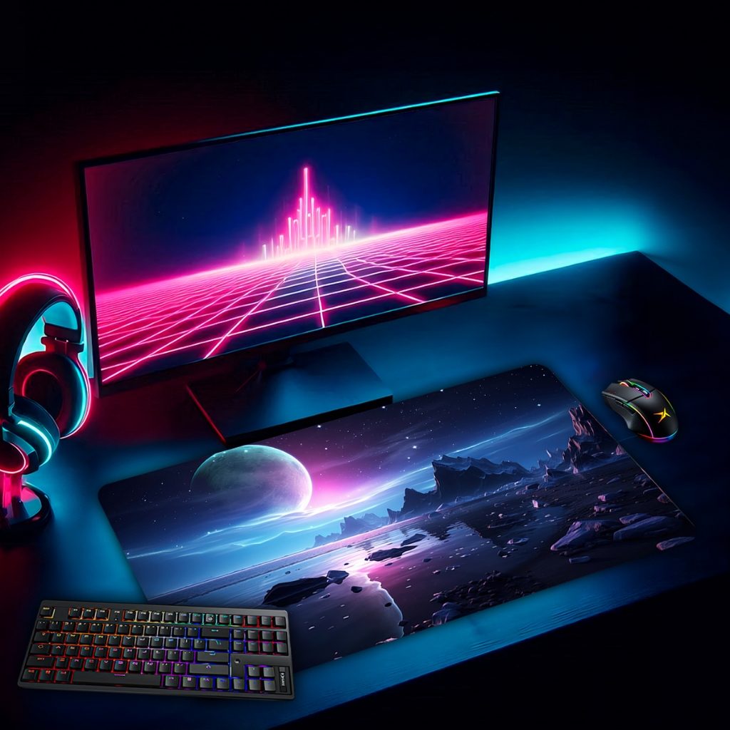 Mouse Pad Astronalta Espaco Gamer Antiderrapante Grande Estampado ...