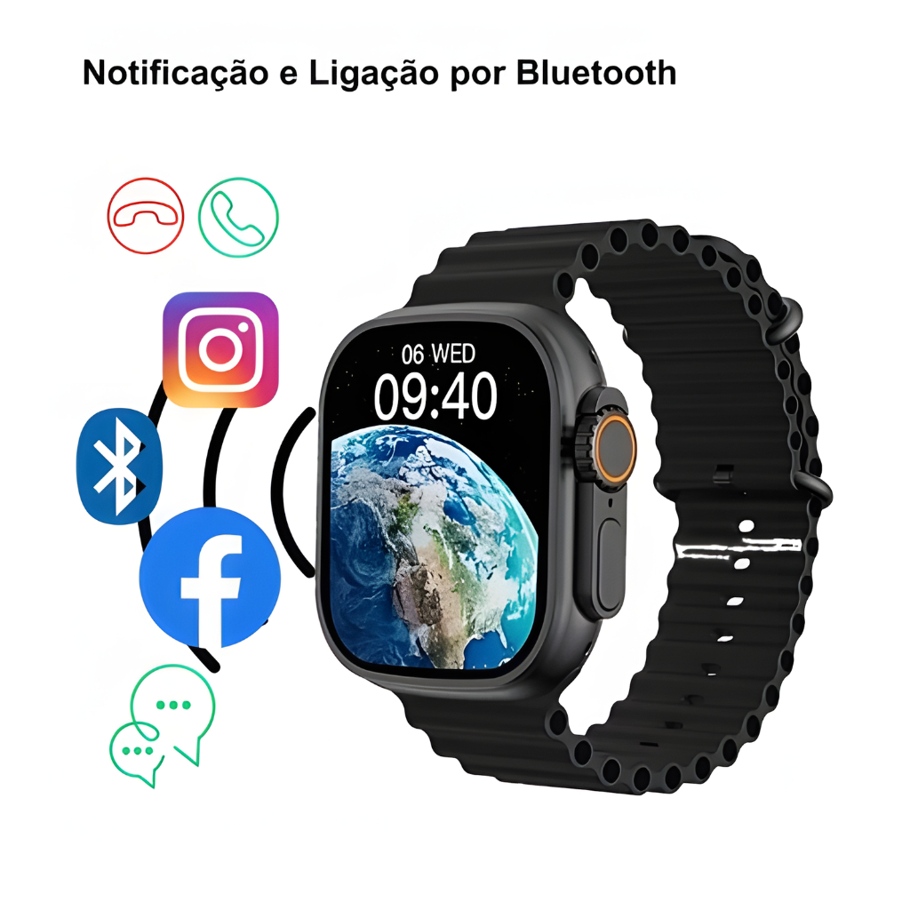 Smartwatch S38 ultra Pro Max Preto 100% a prova dagua Tela 49mm ...