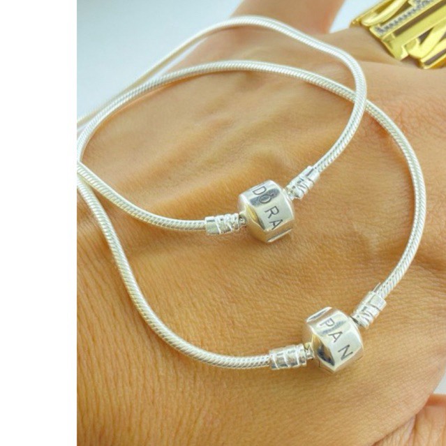Pulseira p Berloque Prata 925 2mm Legítima | Shopee Brasil