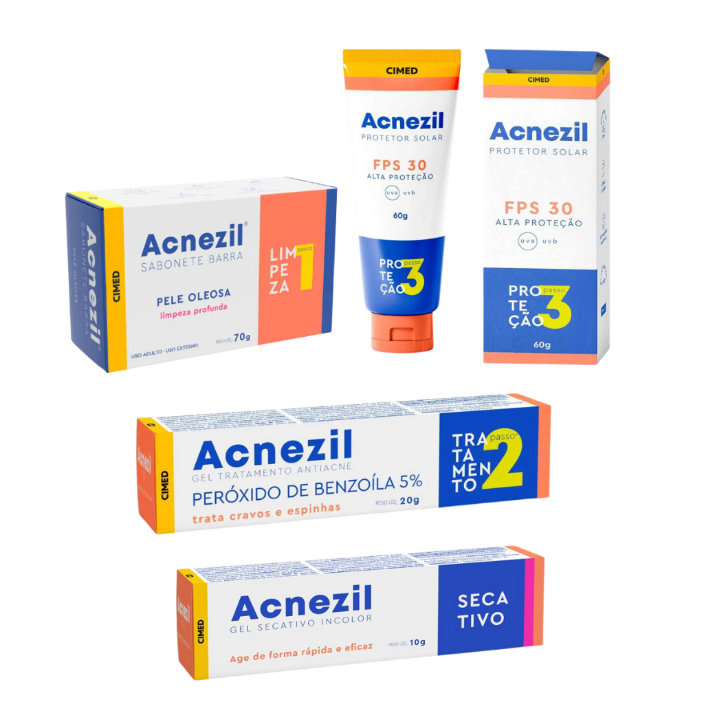 Acnezil: Kit Completo para Pele Oleosa | Shopee Brasil