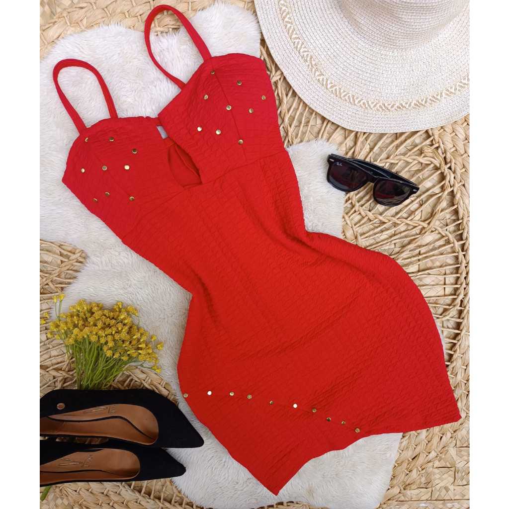 Vestido colado curto de decote | Shopee Brasil