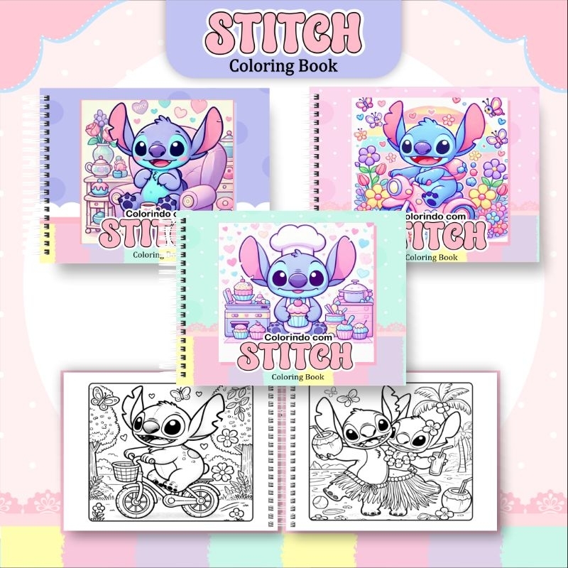 colorindo com stitch coloring book livro colorir | Shopee Brasil