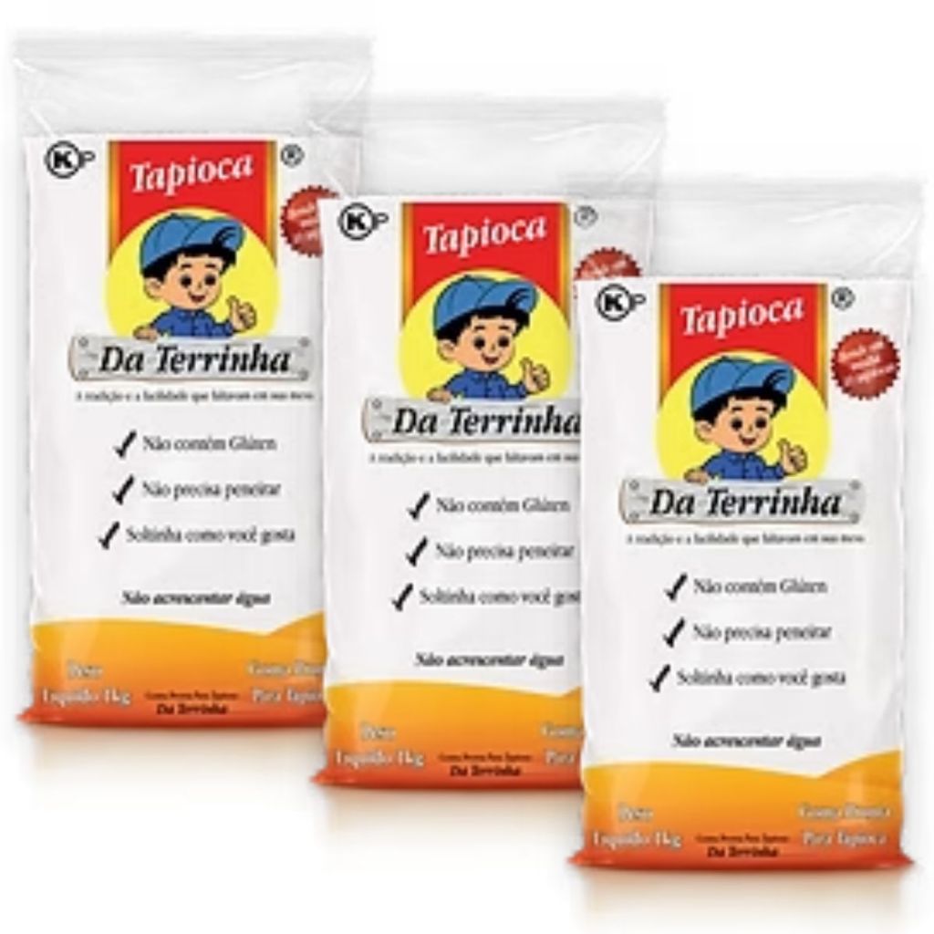 kit 3x Tapioca Da Terrinha 1kg Cada | Shopee Brasil