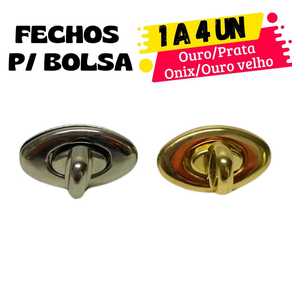 FECHO METALICO OVAL PREMIUM para bolsas em crochê macramê e tricô 100% ...