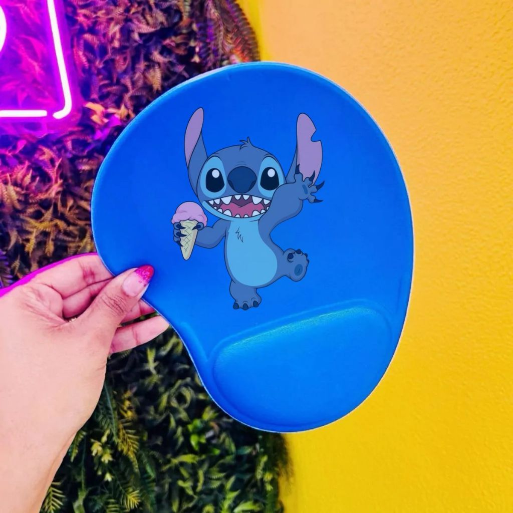 Mousepad Mouse Pad Ergonomico Lilo Stitch Design Fofo Descanso Para ...