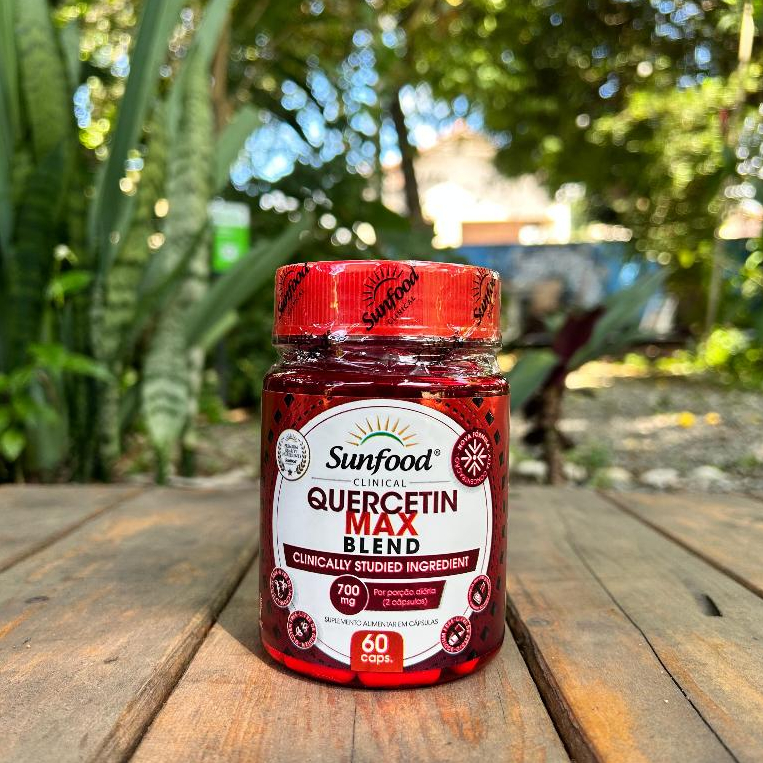 Quercetin MAX BLEND 60 Caps 700 mg Sunfood | Shopee Brasil
