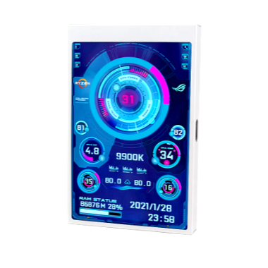 IPS Tipo C Tela Secundária para PC, CPU, GPU, RAM, Display HDD, 320x480 ...