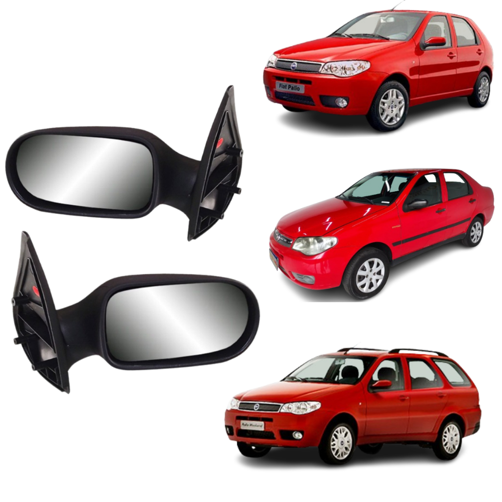 Retrovisor Palio Siena Strada e Weekend 2004 2005 2006 2007 4 portas Sem controle Interno ...
