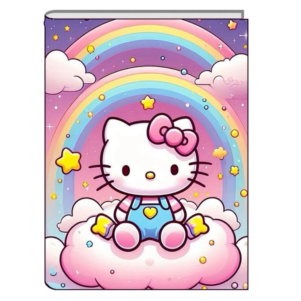 Caderno Hello Kitty Brochura Grande 96 Folhas Capa Dura | Shopee Brasil