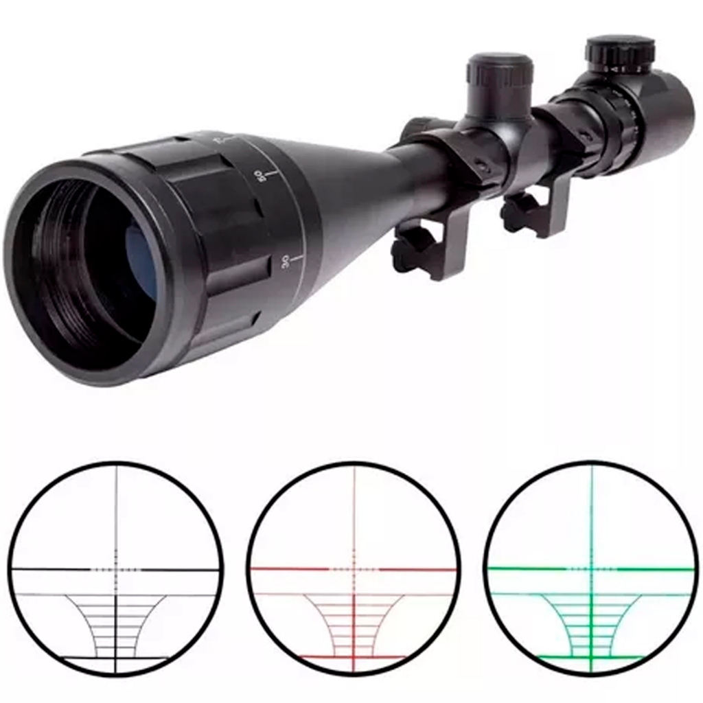 Luneta 6x24x50 Aoeg Riflescope Ret. Iluminado Profissional | Shopee Brasil