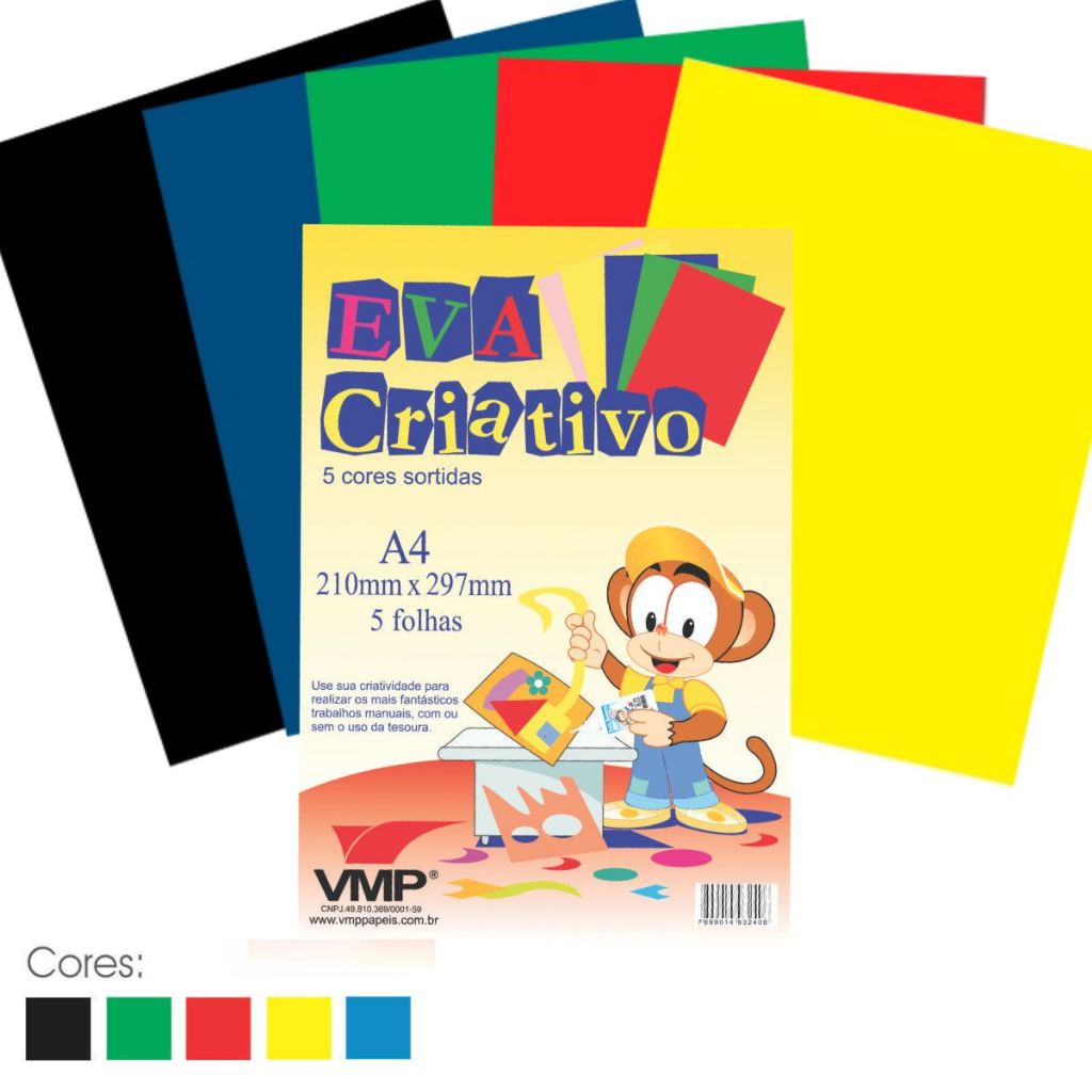 10 Folhas de E.V.A Placa de Eva A4 Folha Sulfite Eva para Artesanato ...