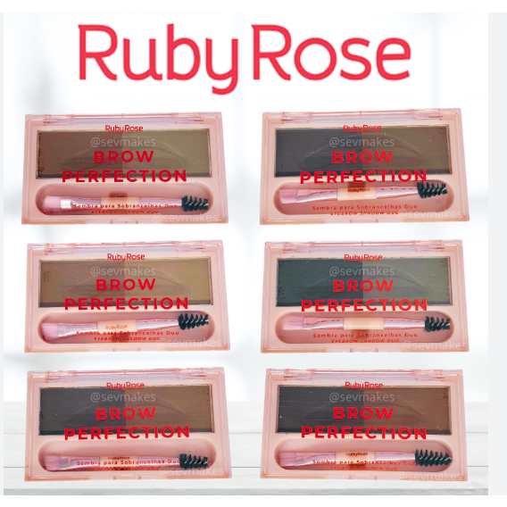 Sombra Para Sobrancelhas Duo Brow Perfection - Ruby Rose | Shopee Brasil