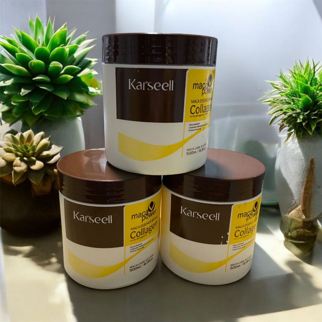 Kit 3 Karseell Collagen Tratamento Capilar 500g cada original | Shopee ...