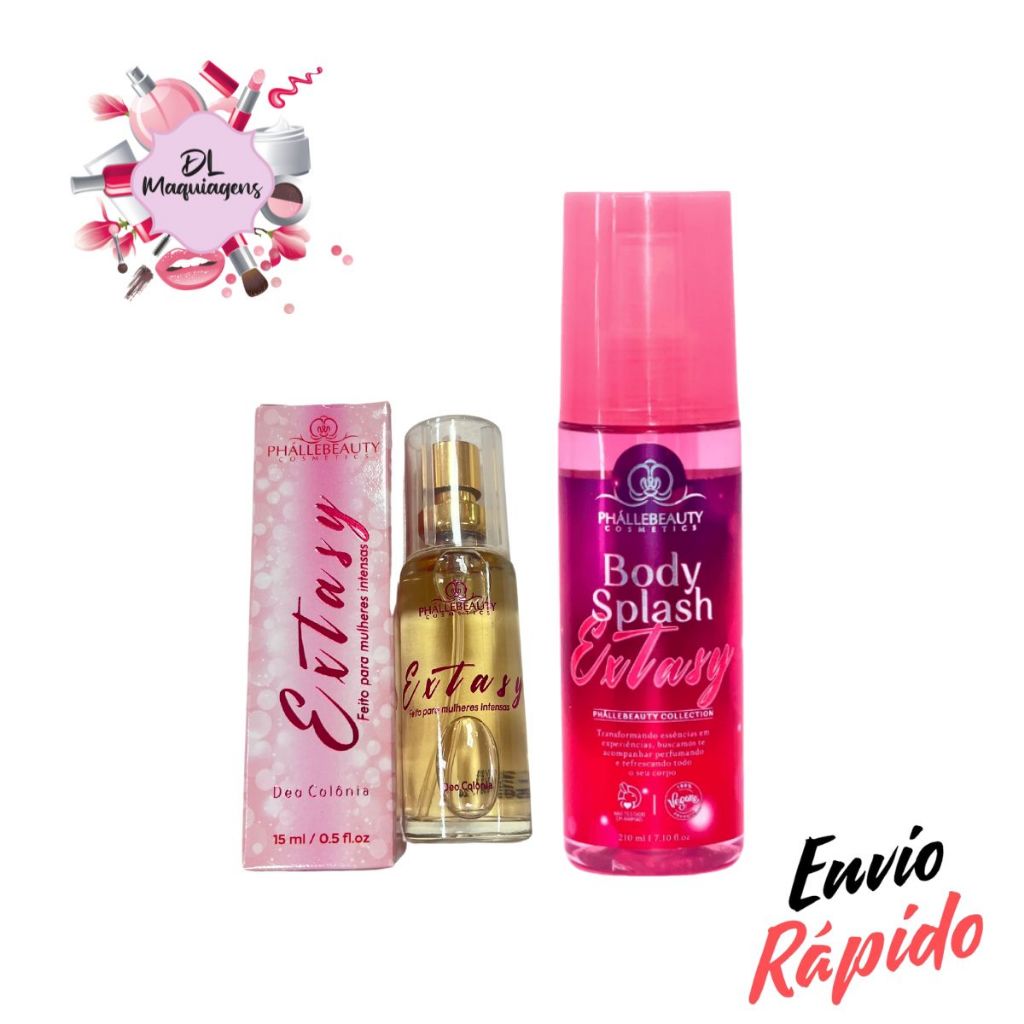 kit Deo colônia e Body splash Extasy Phallebeauty | Shopee Brasil