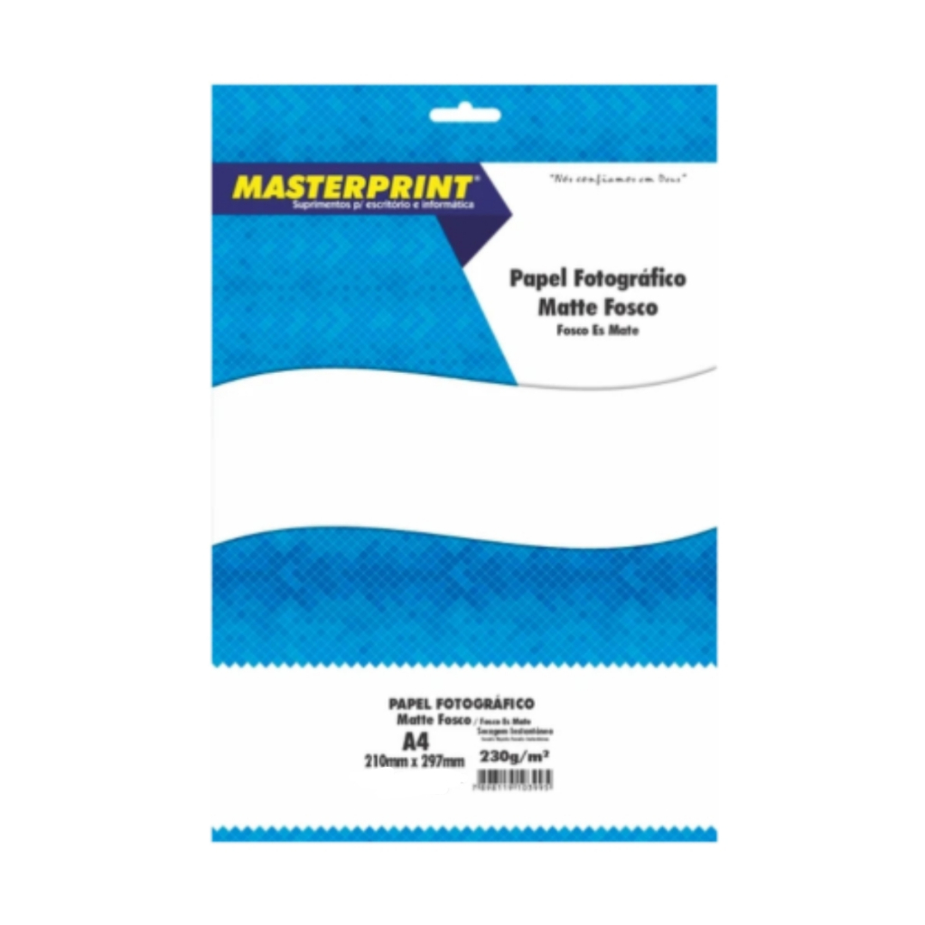 100 Folhas Papel Fotográfico Matte Fosco A4 230g - Masterprint | Shopee ...