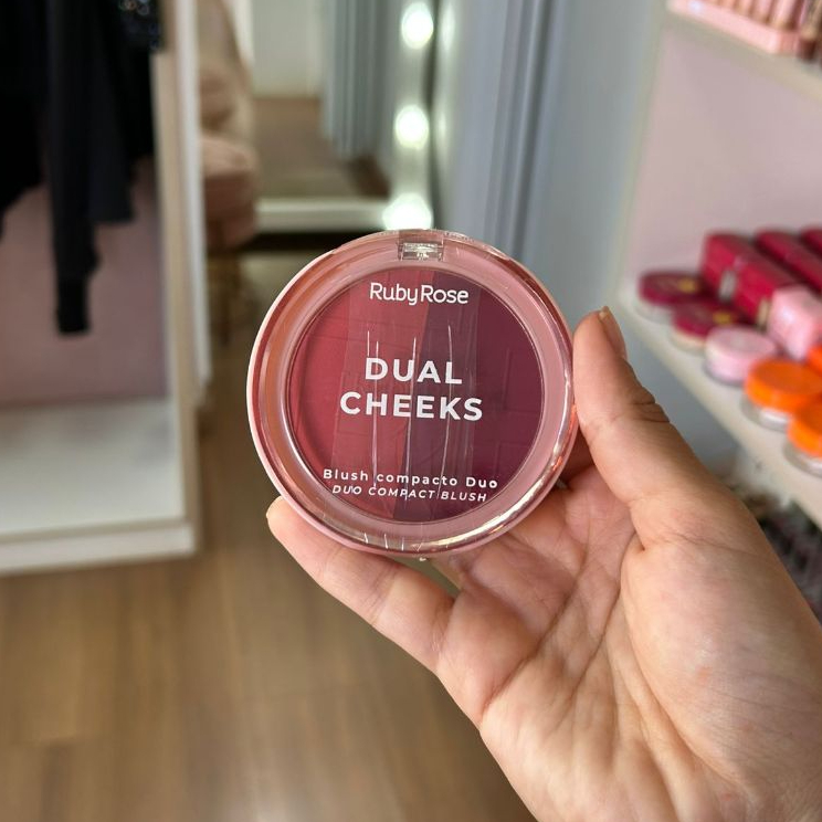 Blush Compacto Duo Dual Cheeks - Ruby Rose | Shopee Brasil