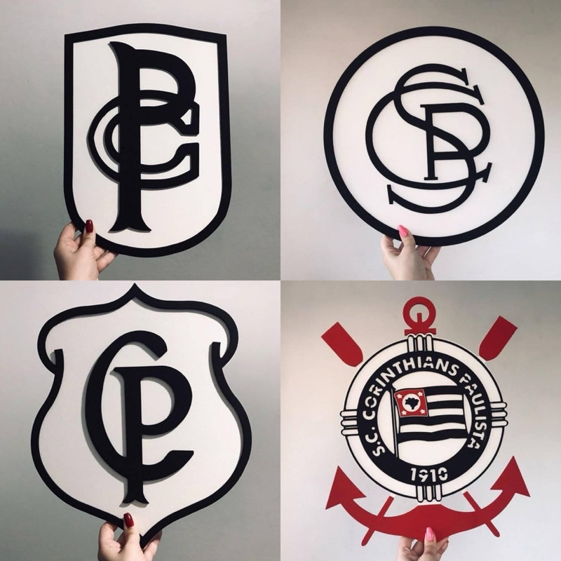 kit escudos Corinthians retrô 4 un. | Shopee Brasil