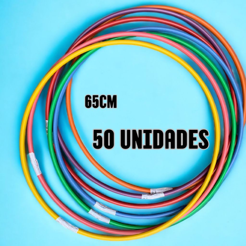 Kit Bambolê 50 Unidades Fitness Exercícios Aeróbicos Educação Física ...