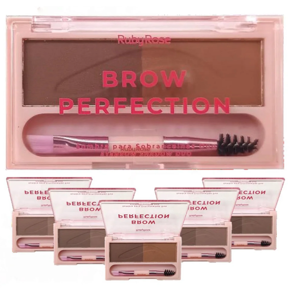 Paleta Duo de Sombras Para Sobrancelhas Brow Perfection RUBY ROSE - Linha Rosa | Shopee Brasil