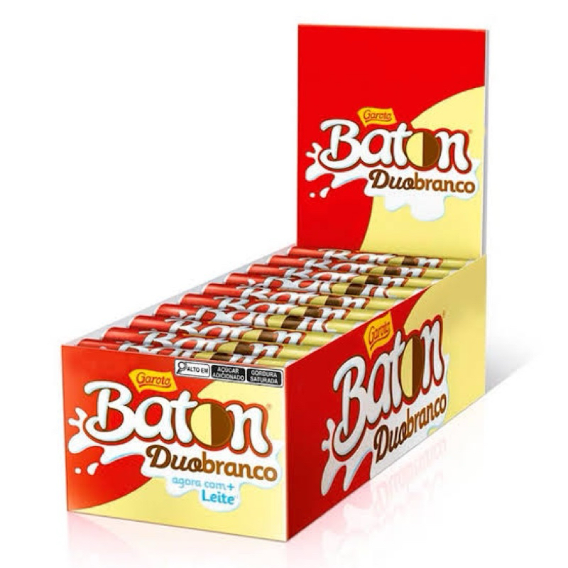 Chocolate Baton Garoto Duo 30 unidades | Shopee Brasil