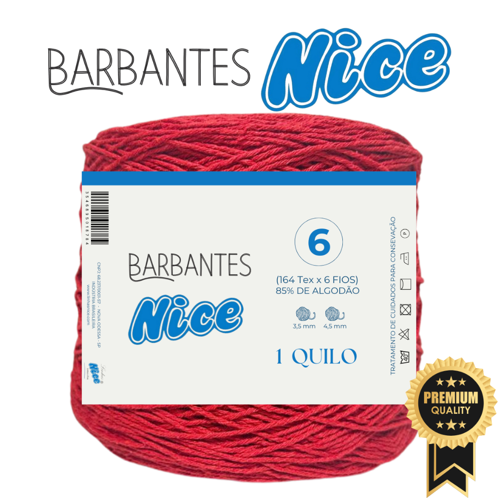 Barbante Premium Colorido Para Crochê Fio 6 - 1kg | Shopee Brasil