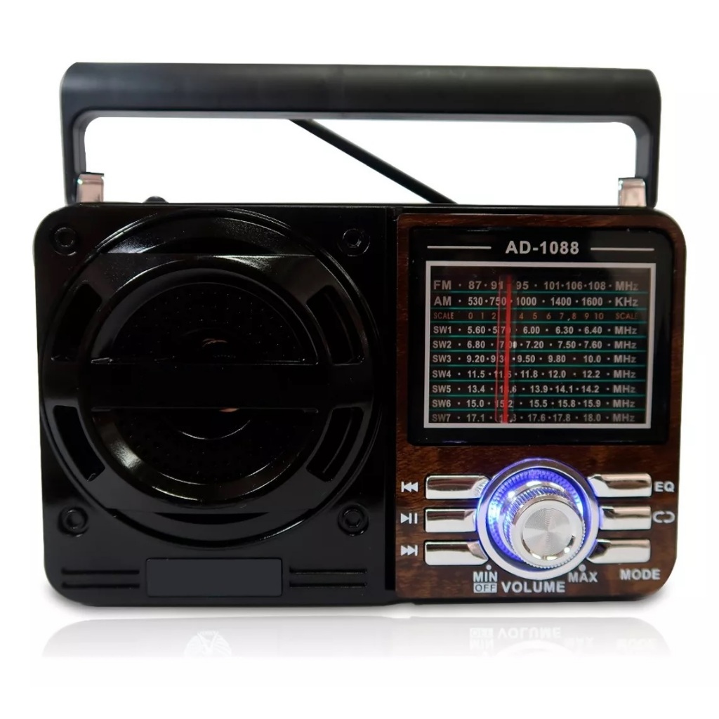 Radio Retro Fm Am Mp3 Alta Sensibilidade Recarregavel USB Cartão Sd ...