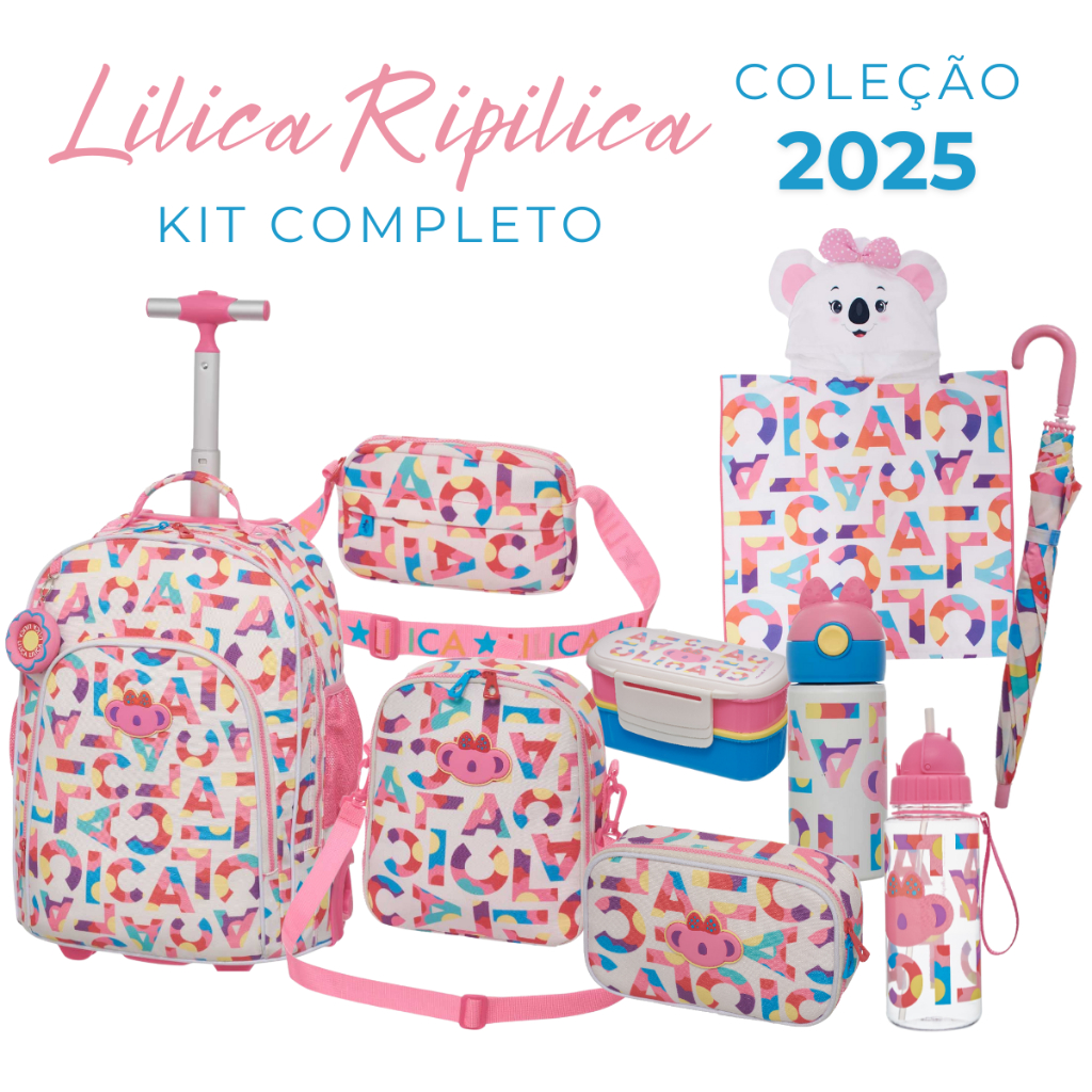 Kit Completo Escolar Lilica Ripilica Lov It Flowers | Shopee Brasil