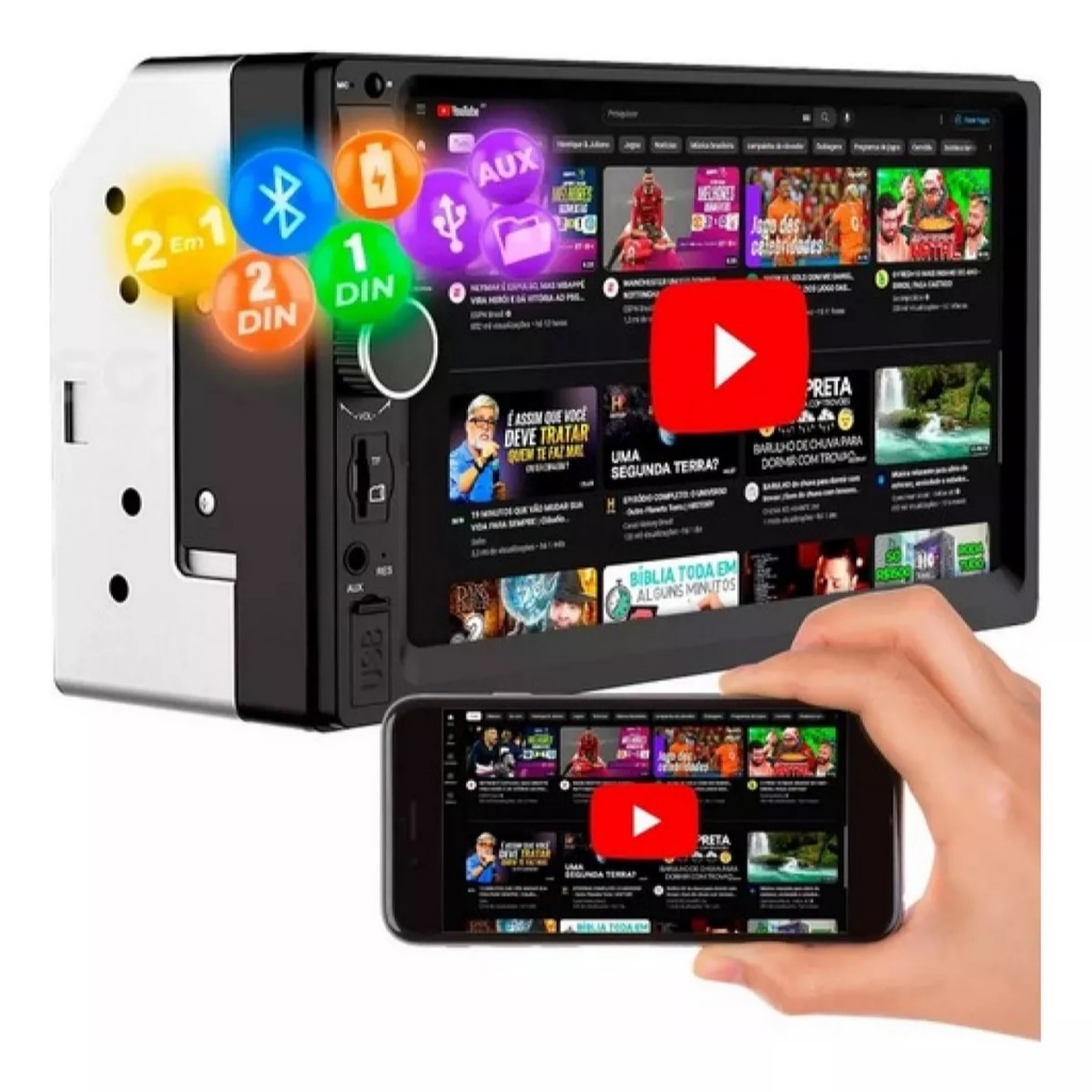 Central multimidia mp5 7 polegadas fp import destroyer bt usb fm | Shopee Brasil