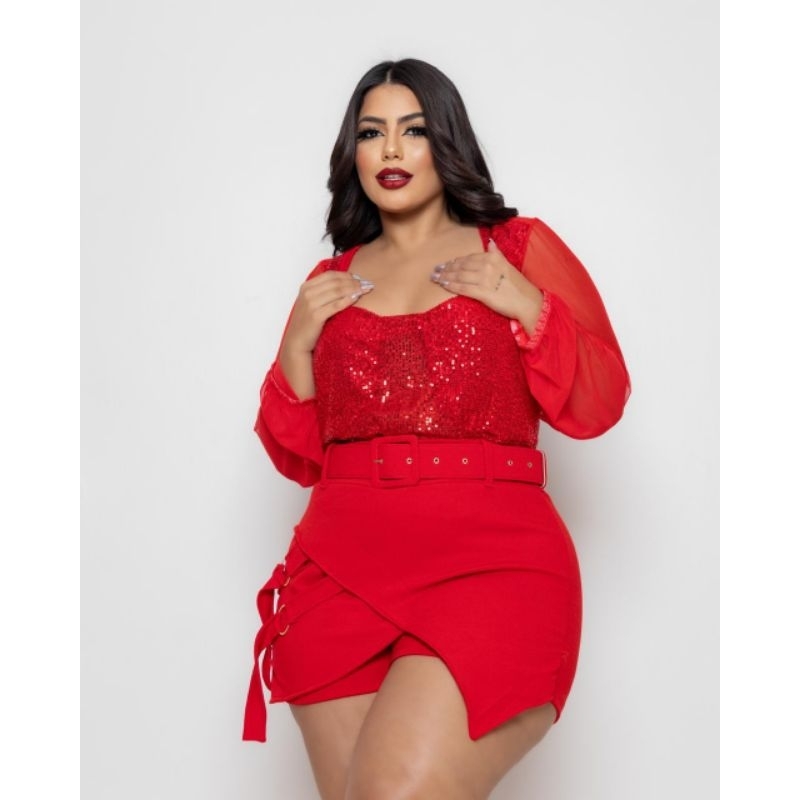 MODELO PLUS SIZE no conjunto ou avulso MODA FEMININA REF 1957 tule ...