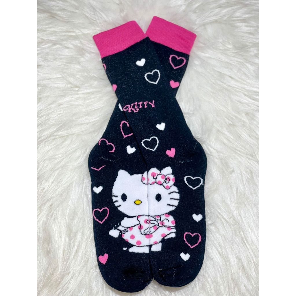 MEIAS DIVERTIDAS HELLO KITTY (ENVIO IMEDIATO) (Crossfit) (bike) (patins ...