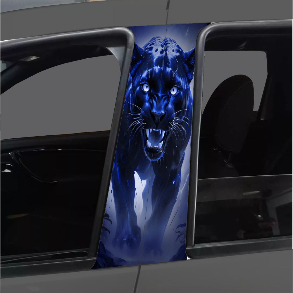 Adesivo de Coluna de Porta Carro Pantera Negra Azulada | Shopee Brasil