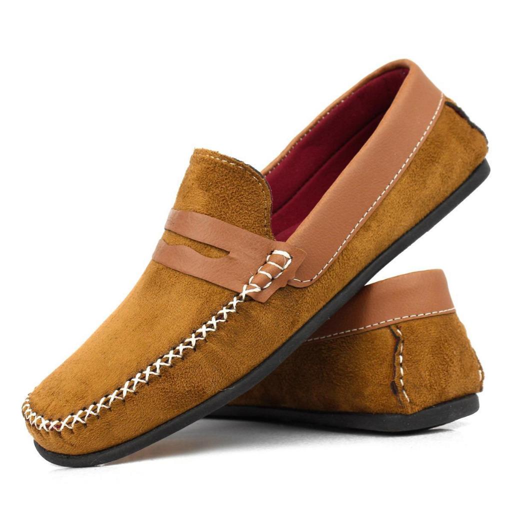 Mocassim Camurça Ferrugem Masculino Casual – Para o Homem | Shopee Brasil