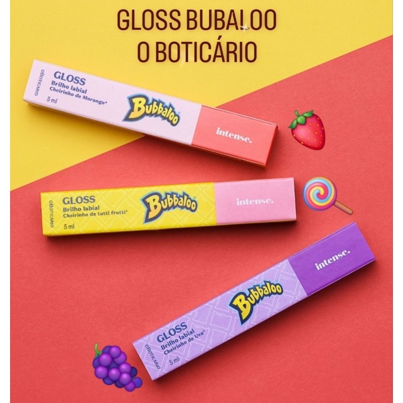 Gloss Labial O Boticário BUBBALOO ROSA TUTTI FRUTTI 5ml | Shopee Brasil