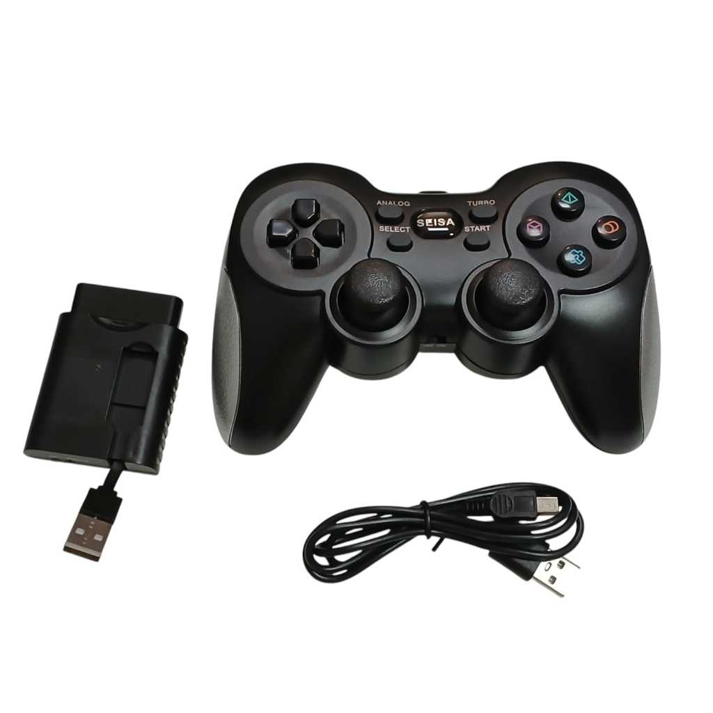 Controle Sem Fio 2 Em 1 Ps2 E Pc Bateria Interna | Shopee Brasil