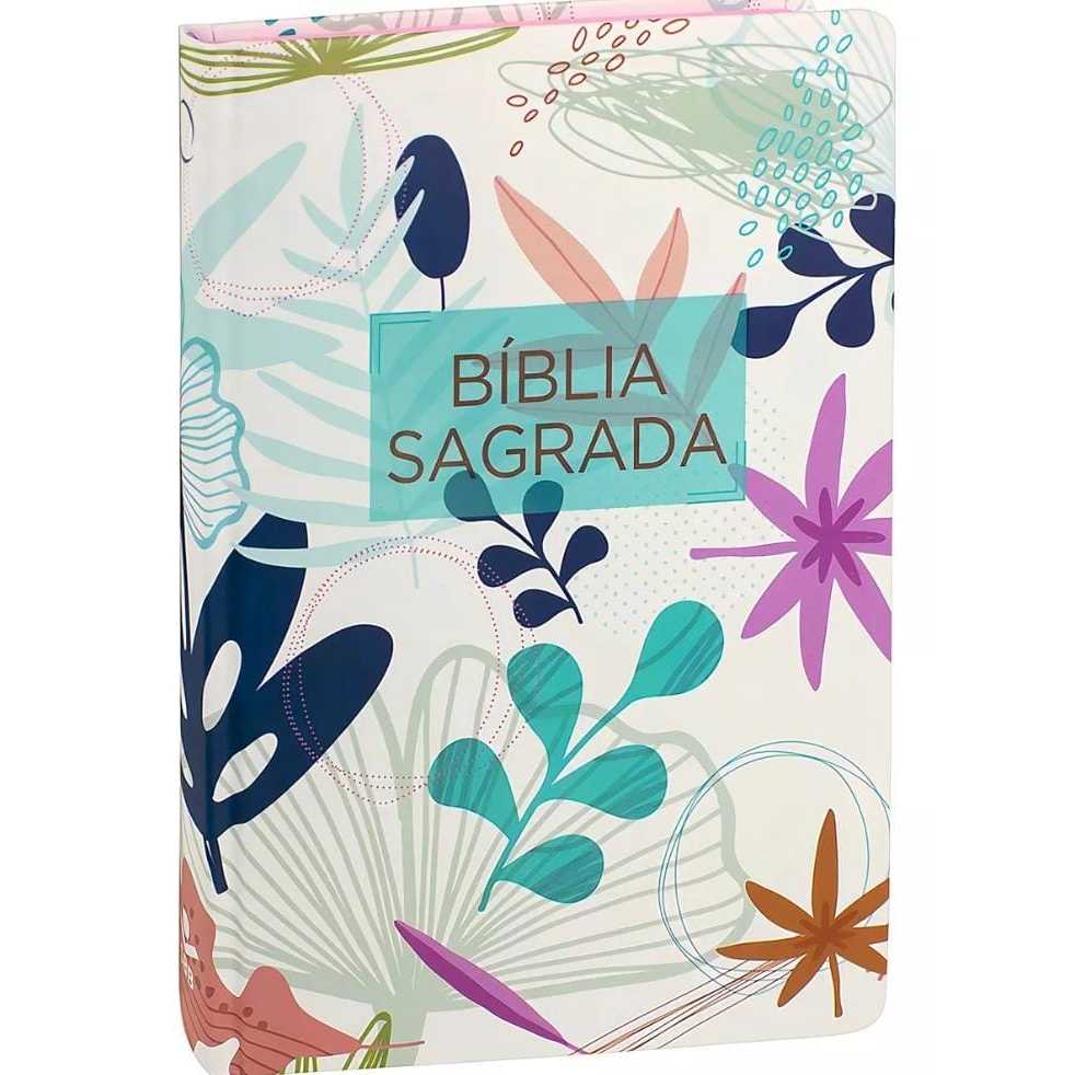 Bíblia Sagrada Evangélica ARA Lettering Capa Dura Flores I Linguagem ...