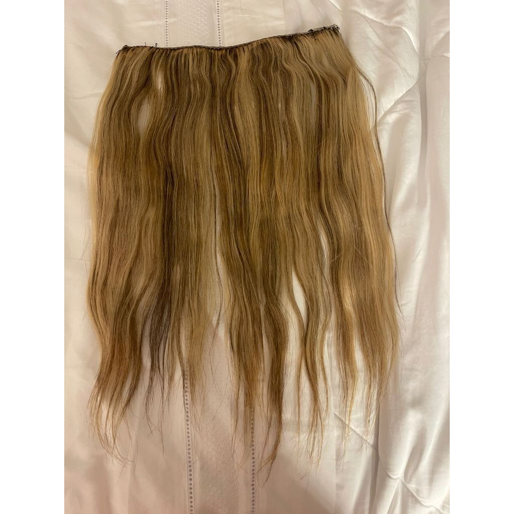 Cabelo humano 100% Mega Hair Loiro 40cm 48g com tictac | Shopee Brasil