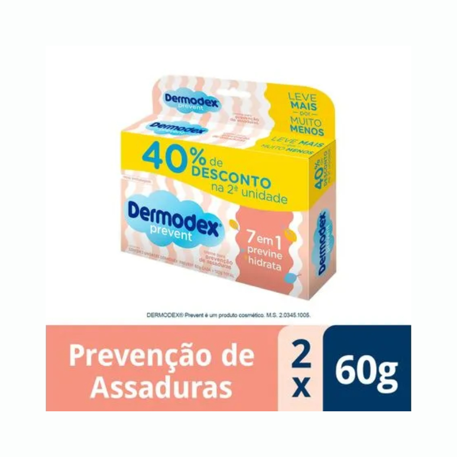 Kit 2 Pomadas Infantil Dermodex Prevent Creme para Prevenção De ...
