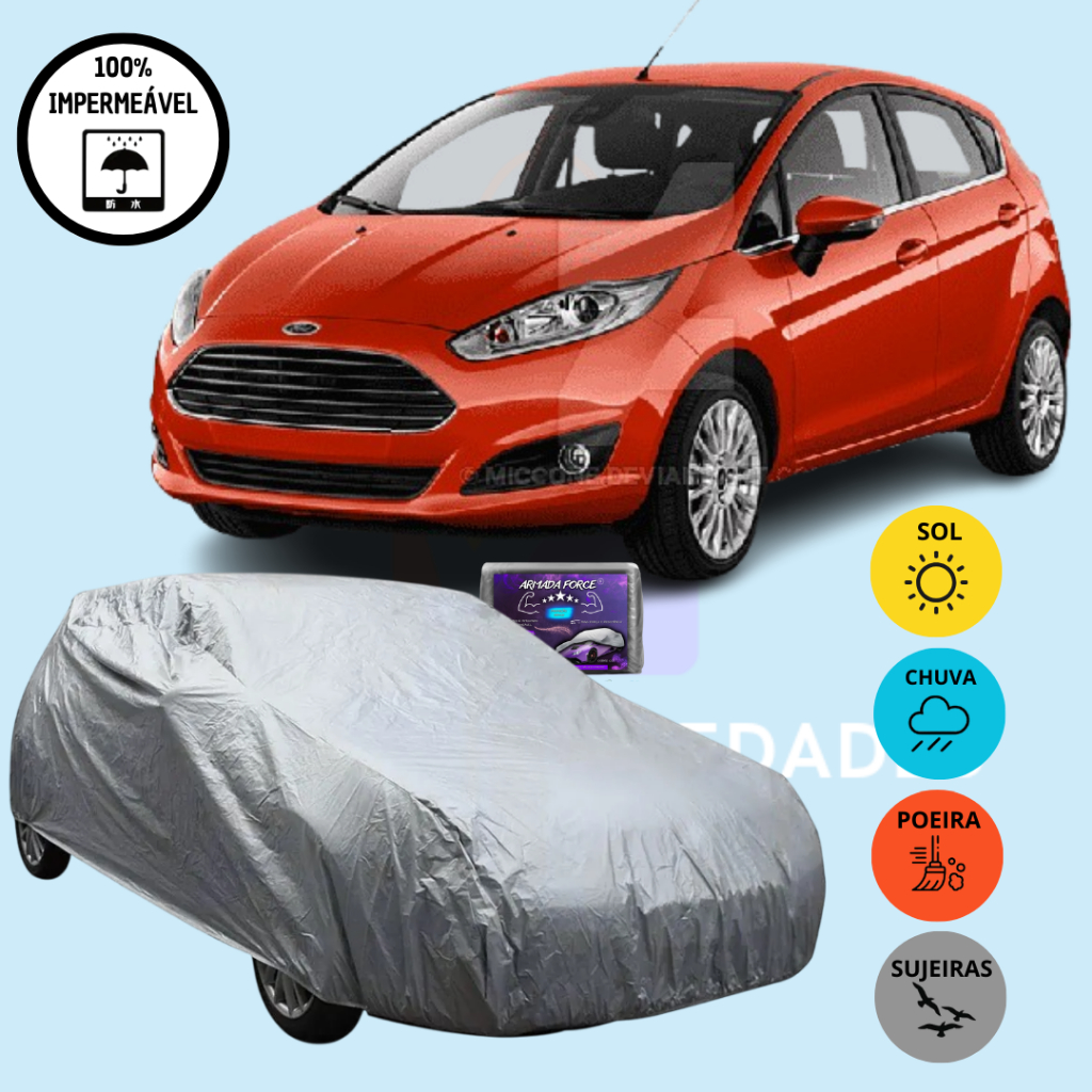 CAPA PARA COBRIR CARRO NEW FIESTA HATCH 2002 A 2012 IMPERMEAVEL SEM ...
