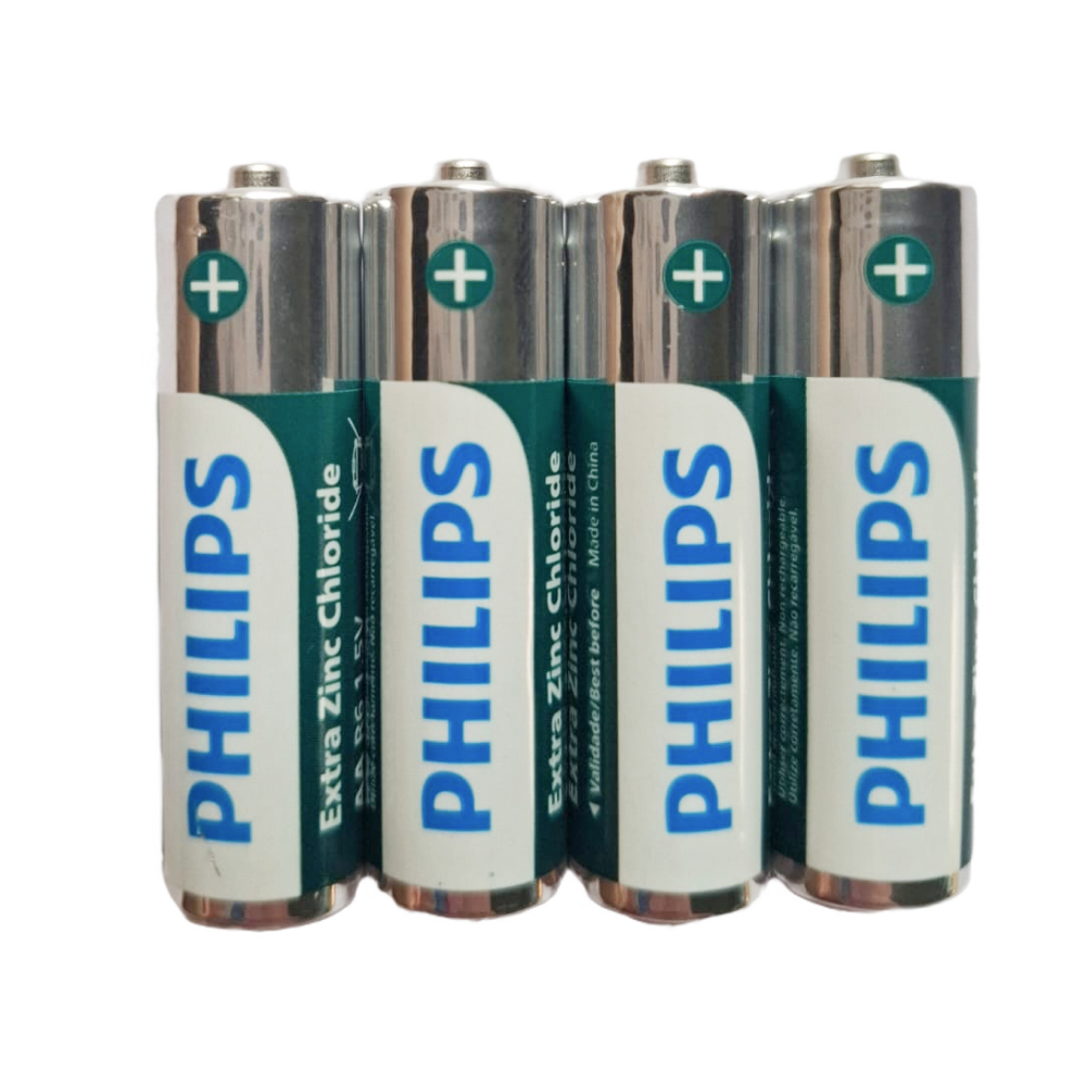 Pilhas Philips Zinco Carvão Aa Cilíndricas - 4 Unidades escolha sua ...