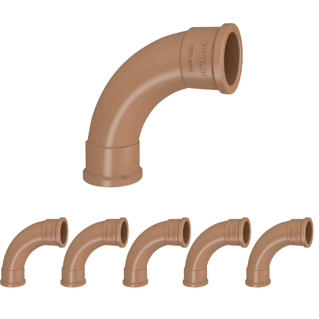 Pacote 10 unid Curva PVC 90° Soldável 50mm Fortlev | Shopee Brasil