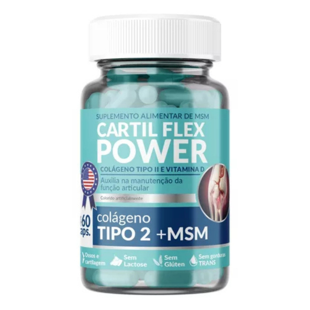 Colágeno Tipo 2 + Vitaminas Uc-2 + Msm Cartil Flex Power | Shopee Brasil