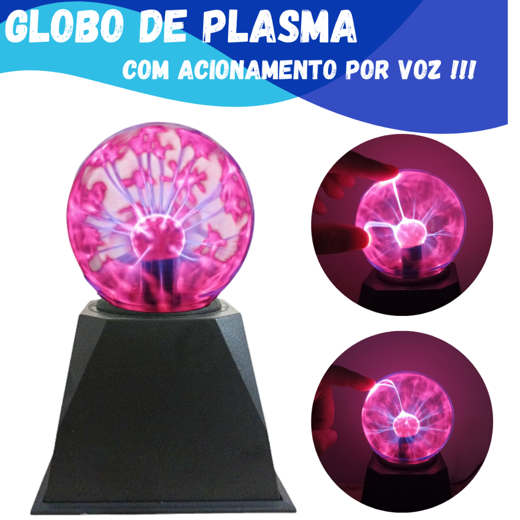 Globo De Plasma Light Bola De Cristal Touch bivolt | Shopee Brasil