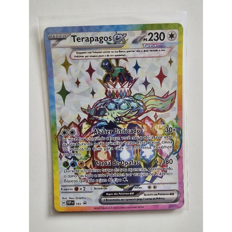 Carta Pokemon Promo Terapagos Ex Tera SVP 165 | Shopee Brasil